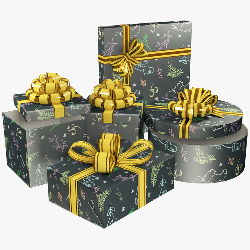 3D model set gifts - TurboSquid 1342753