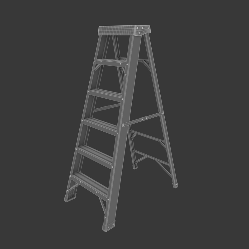 3D step ladder model - TurboSquid 1342868
