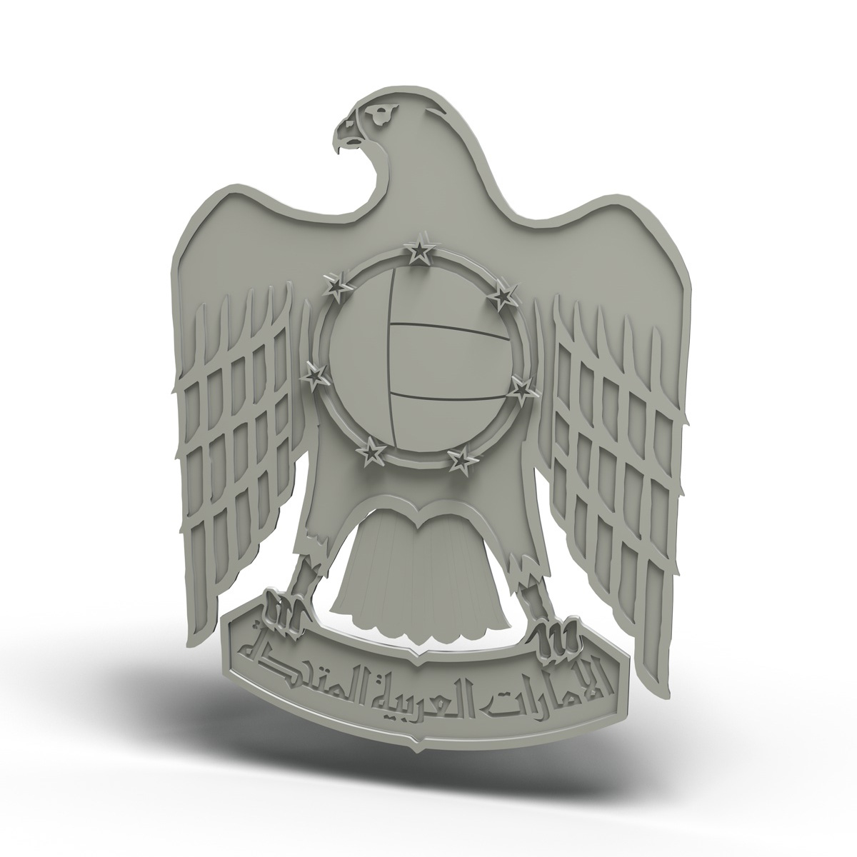 united arab emirates emblems 3d c4d