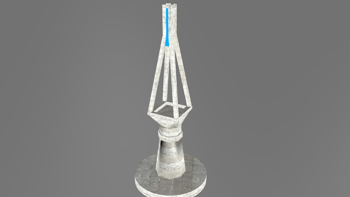 Concrete modern pylon 3D model - TurboSquid 1343066