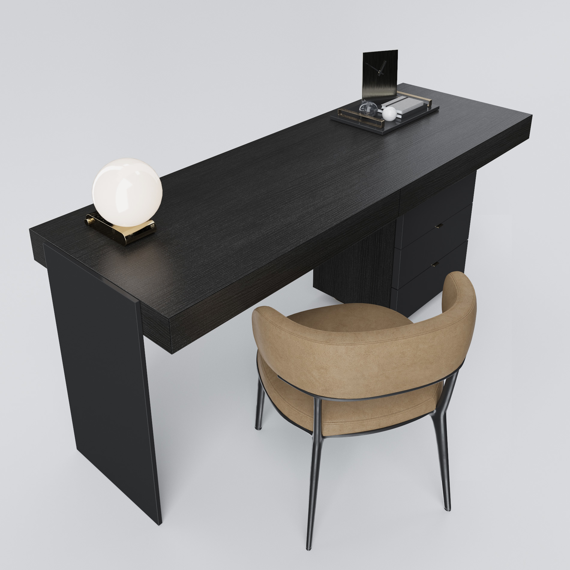 Minotti carson writing desk 3D model - TurboSquid 1343231