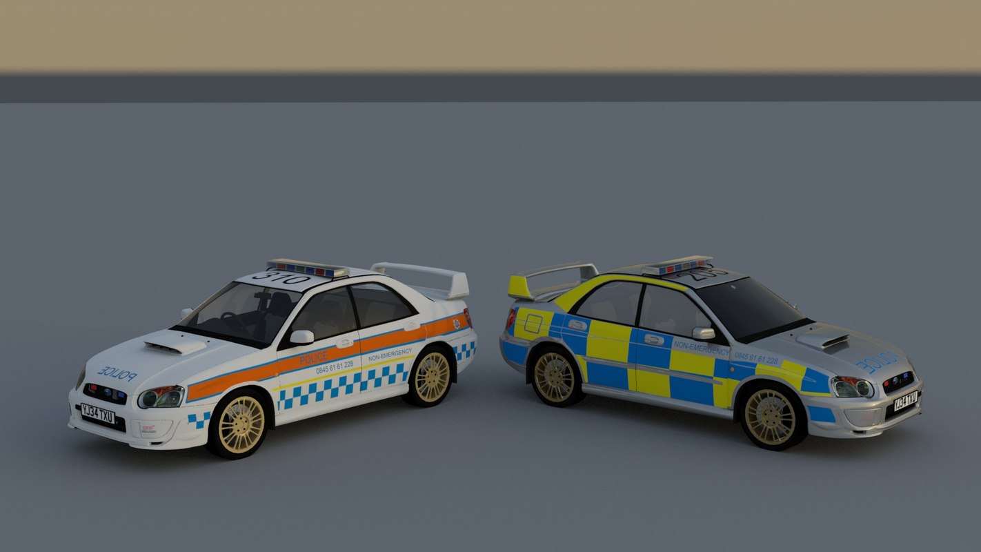 3D subaru impreza uk police - TurboSquid 1343567