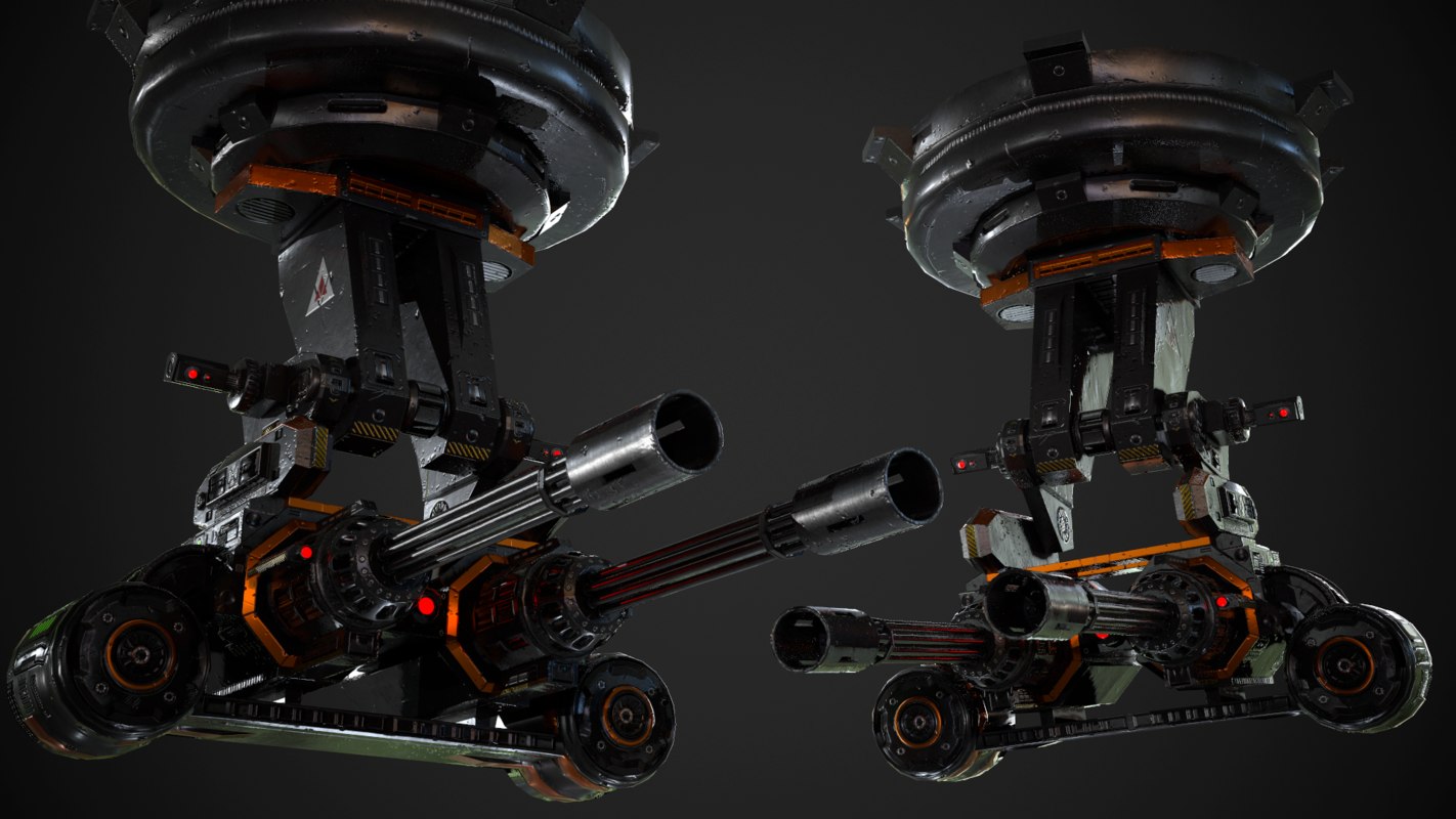 Auto turret 3D model - TurboSquid 1343604