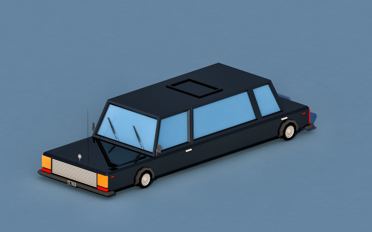modèle 3D de Voiture de limousine de dessin animé - TurboSquid 1343860