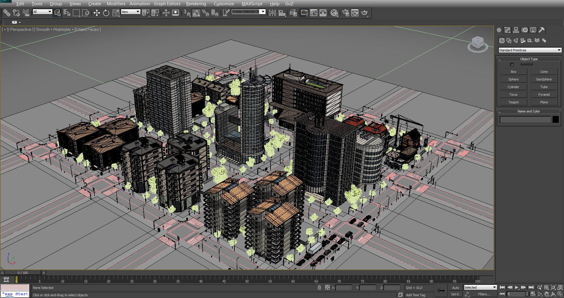 3d 3ds city buildings construction street