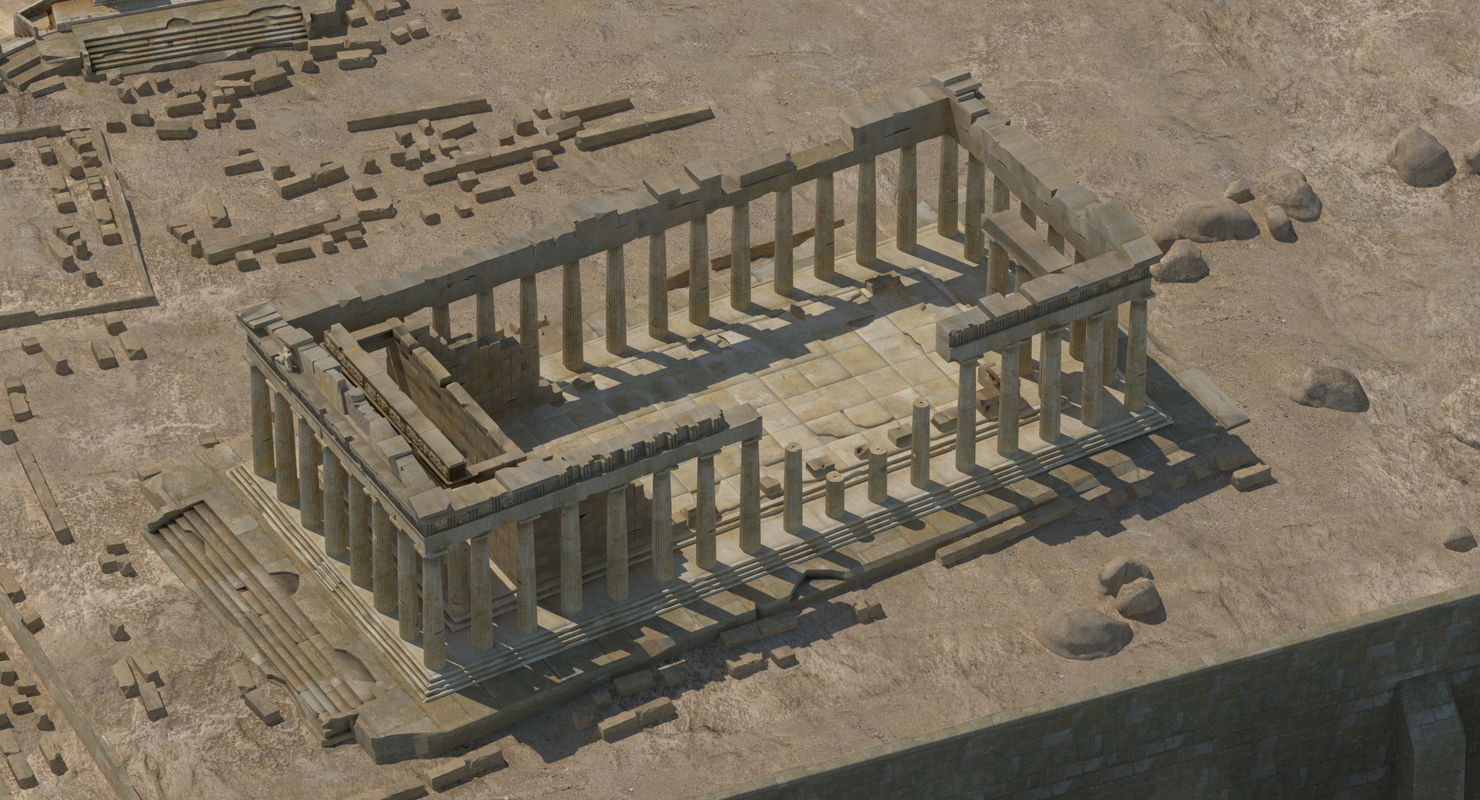 3ds max acropolis athena parthenon