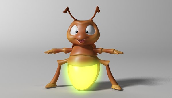 Cartoon firefly rigged 3D - TurboSquid 1343836