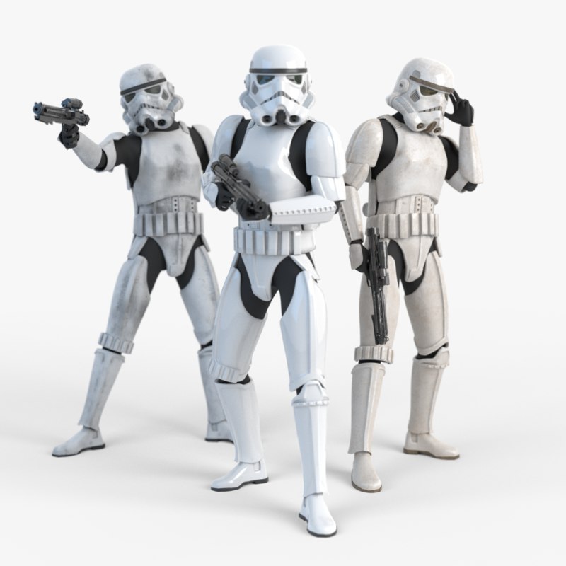 stormtrooper rigged 3d 3ds