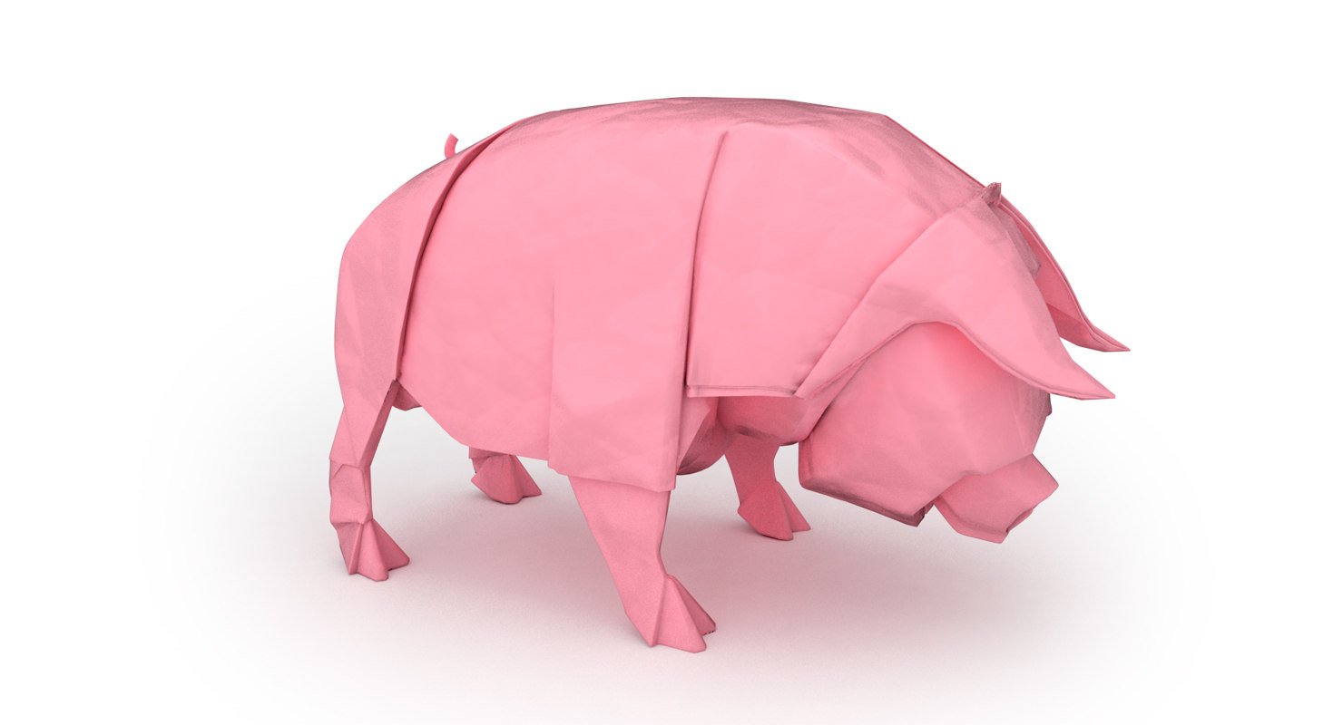 3D model origami pig - TurboSquid 1343954