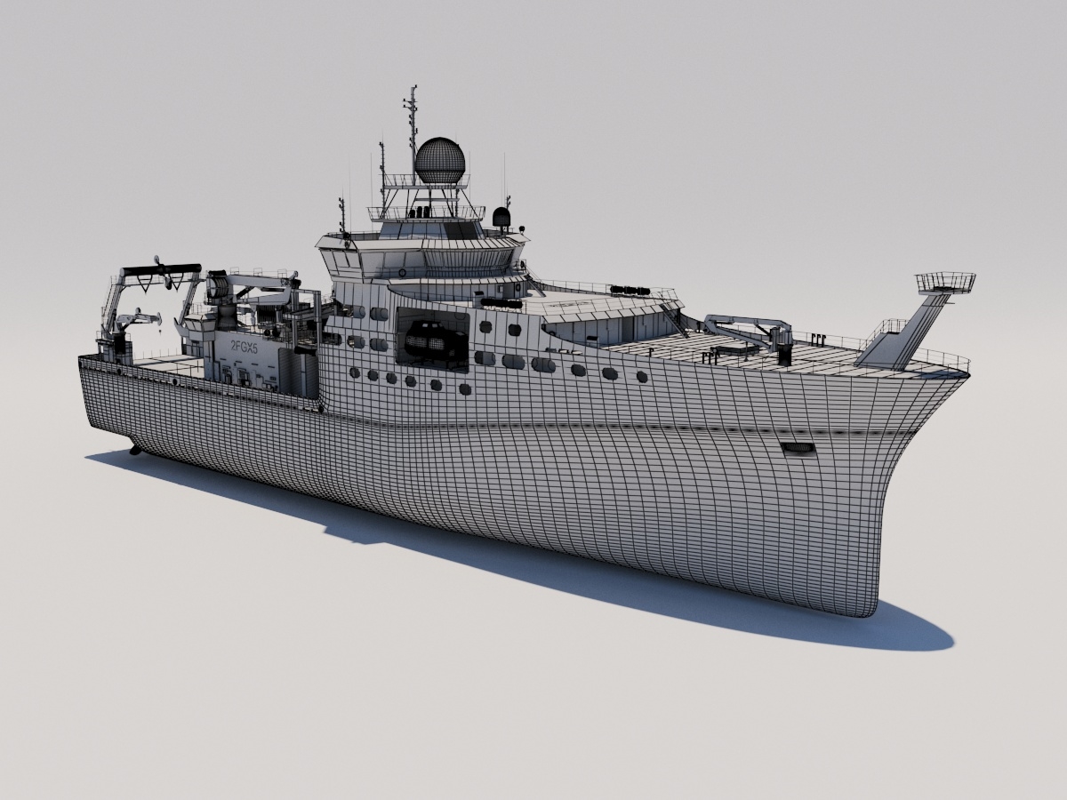 Research discovery vessel ship 3D model - TurboSquid 1344329