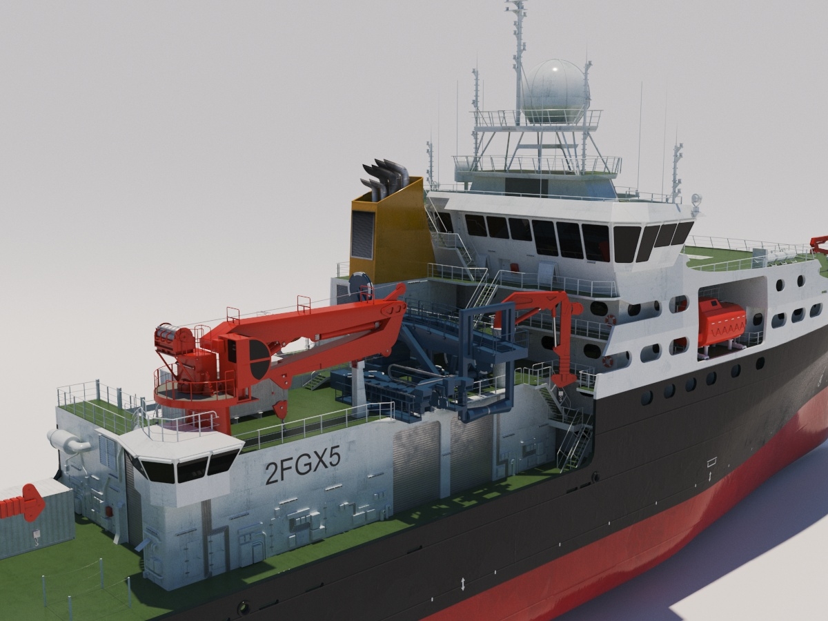 Research discovery vessel ship 3D model - TurboSquid 1344329