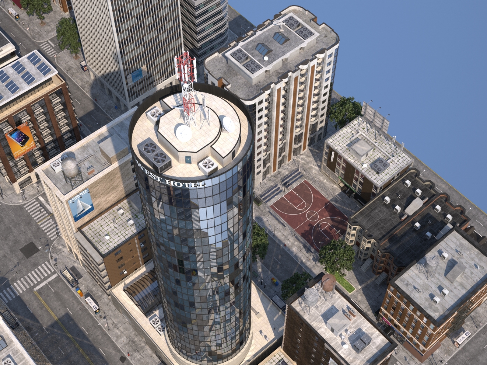 3dsmax modular city buildings