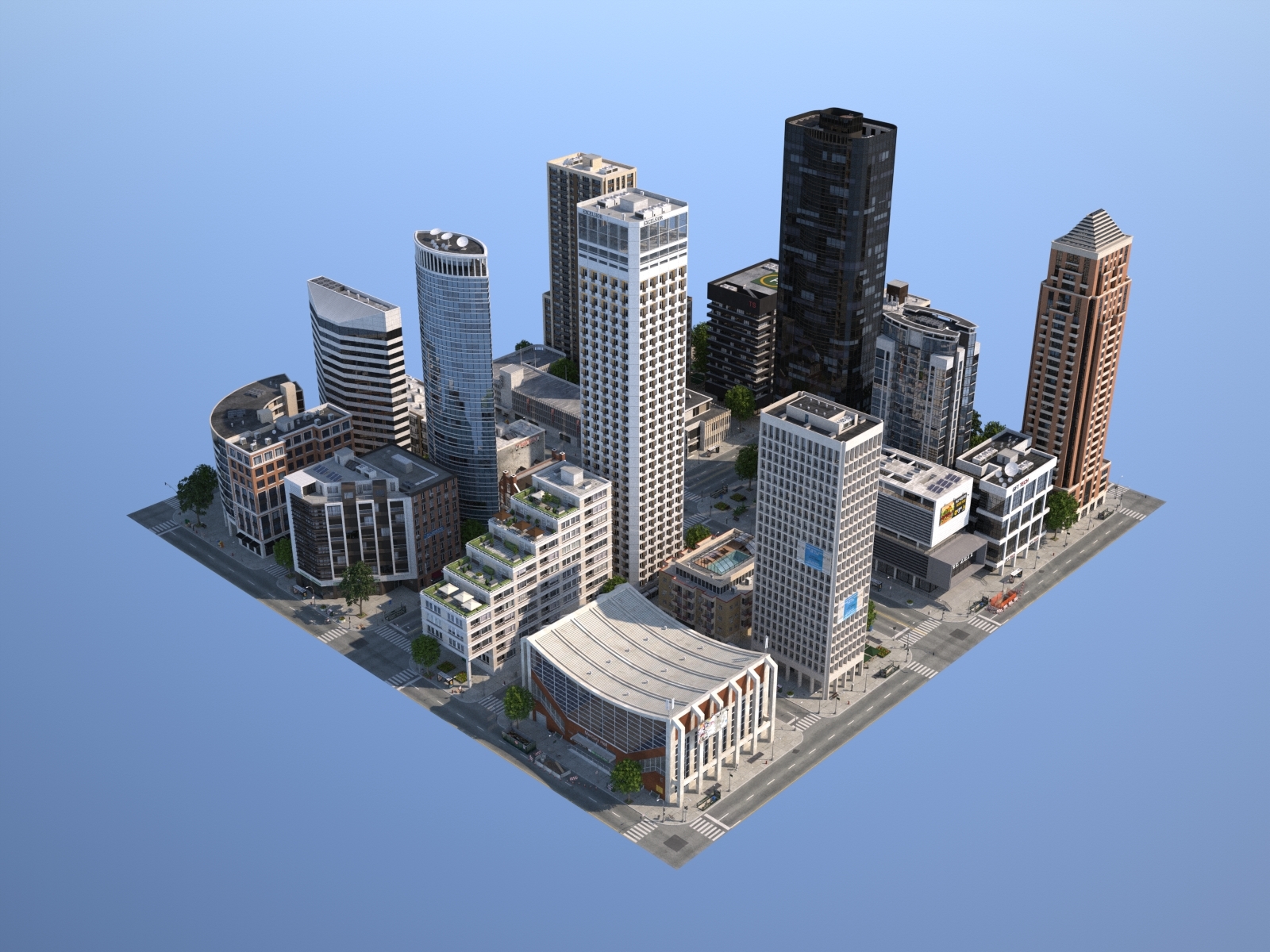 3d model modular city