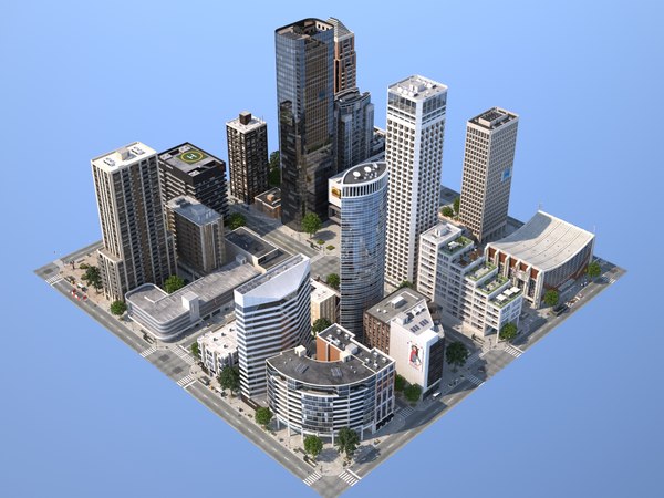 3d model modular city
