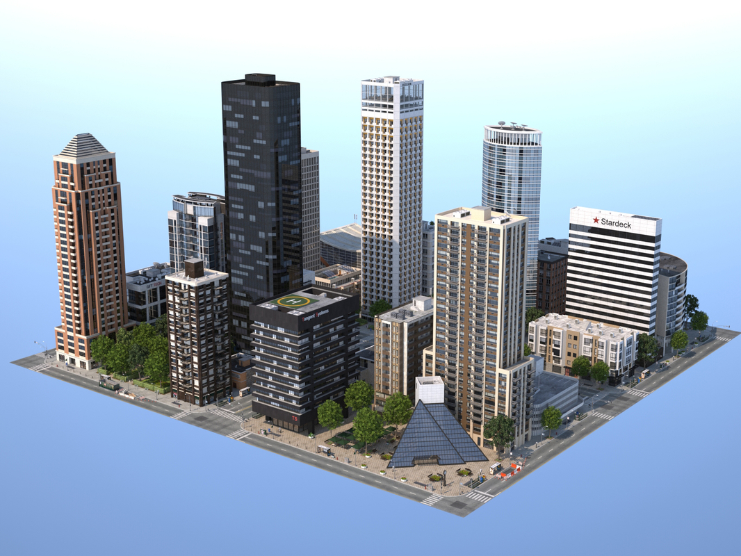 3d model modular city