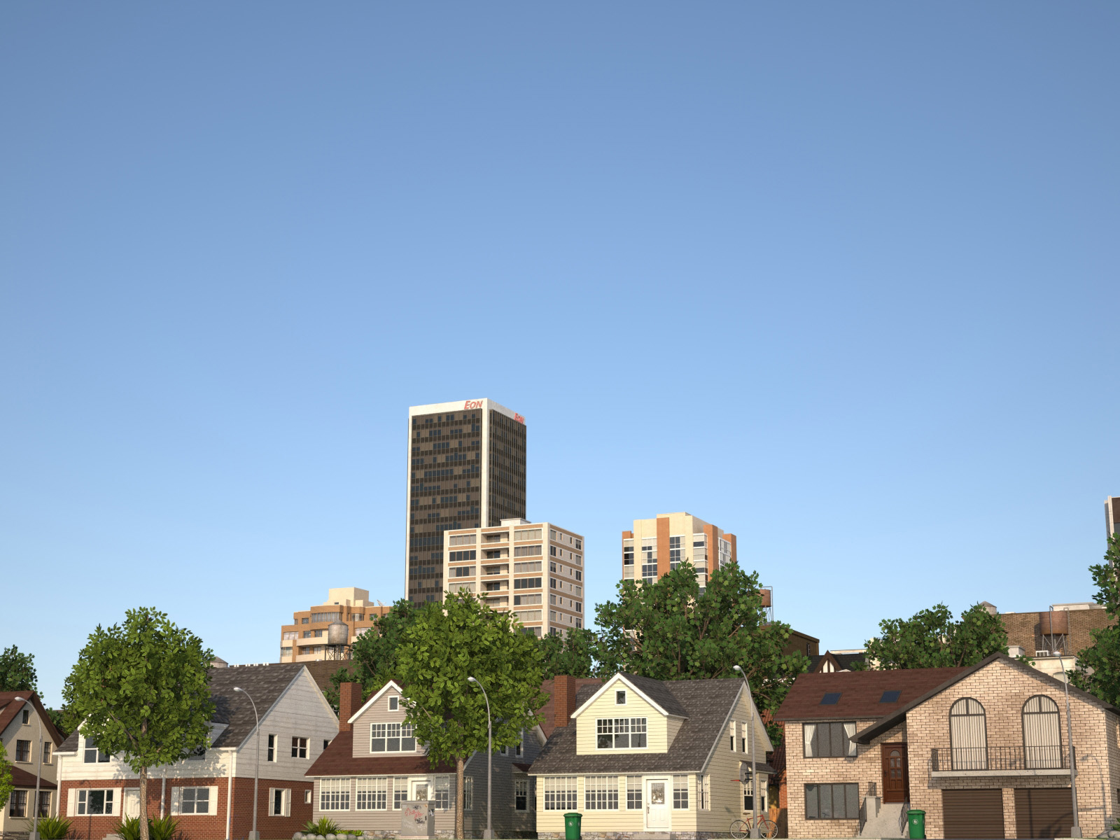 3d model city suburb