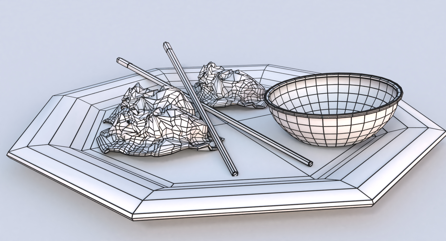 3D dumpling food - TurboSquid 1344265