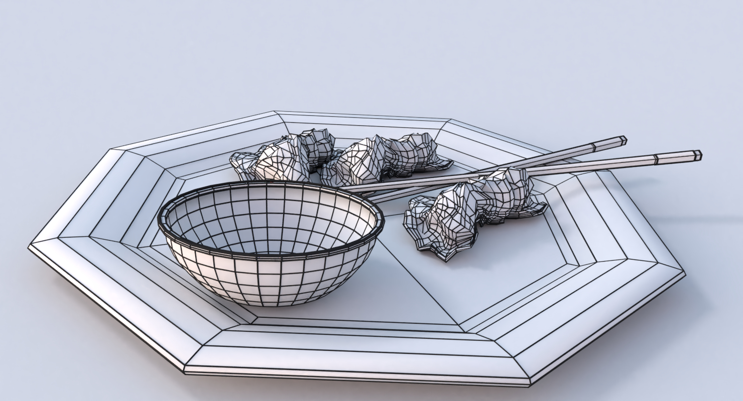 3D dumpling food - TurboSquid 1344265