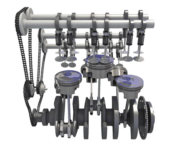 3D model v6 engine - TurboSquid 1344386