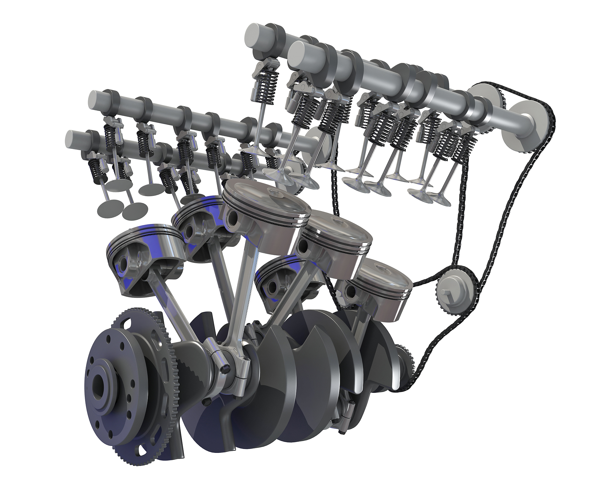 3D model v6 engine - TurboSquid 1344386