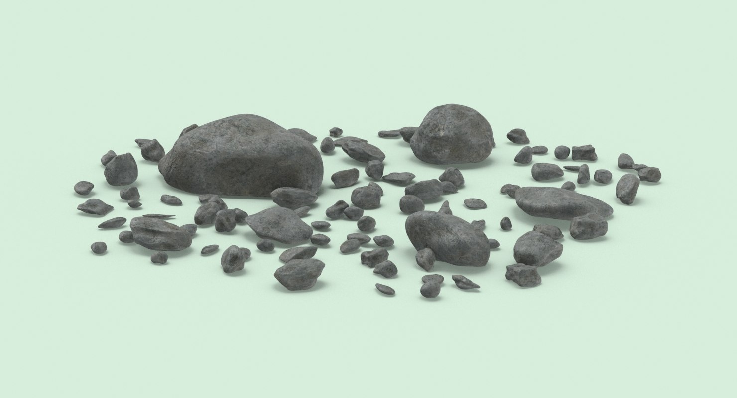 3D scattered-rocks-01 model - TurboSquid 1344463