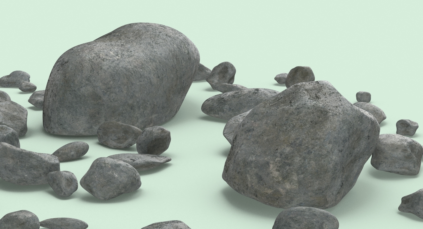 3D scattered-rocks-01 model - TurboSquid 1344463