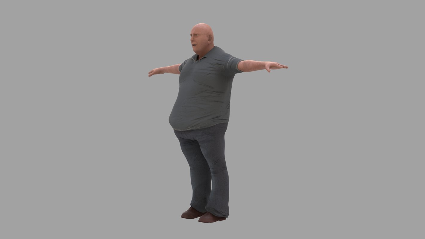 Fat guy crowd 3D model - TurboSquid 1344526