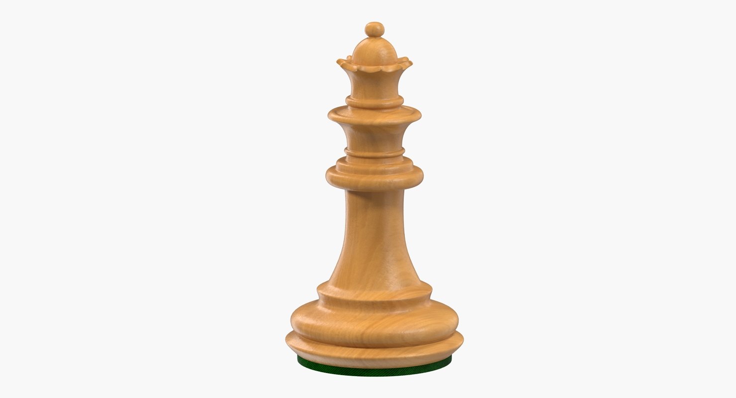 Wooden chess queen 3D model - TurboSquid 1344677
