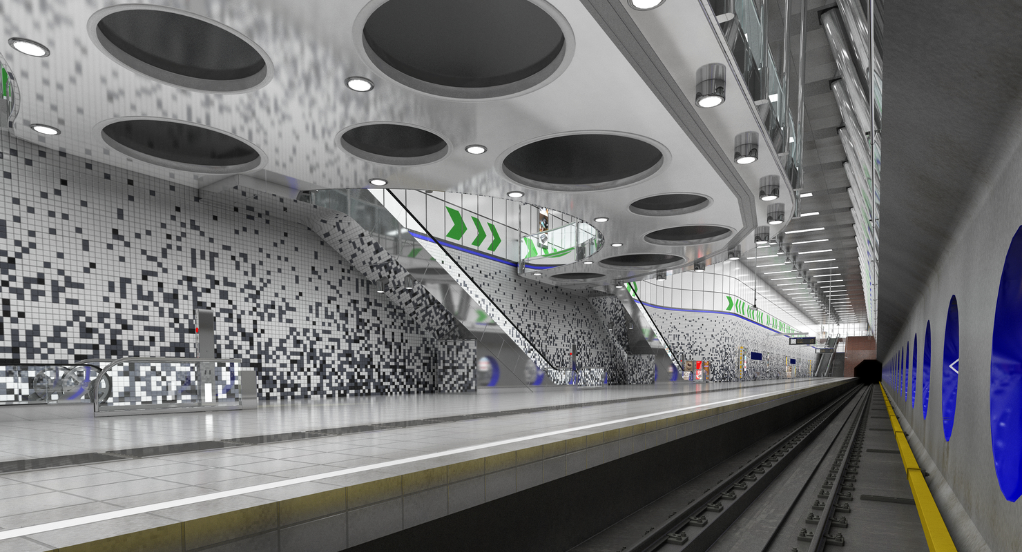 3D metro station subway - TurboSquid 1344712