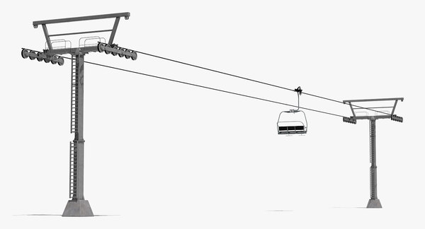 3D aerial ski lift model - TurboSquid 1344726