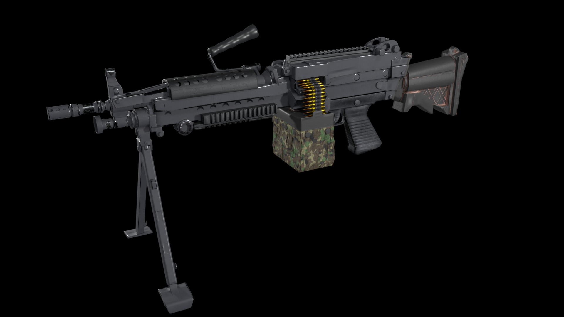 3D m249 weapon model - TurboSquid 1345053