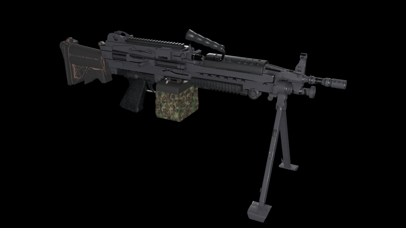 3D m249 weapon model - TurboSquid 1345053