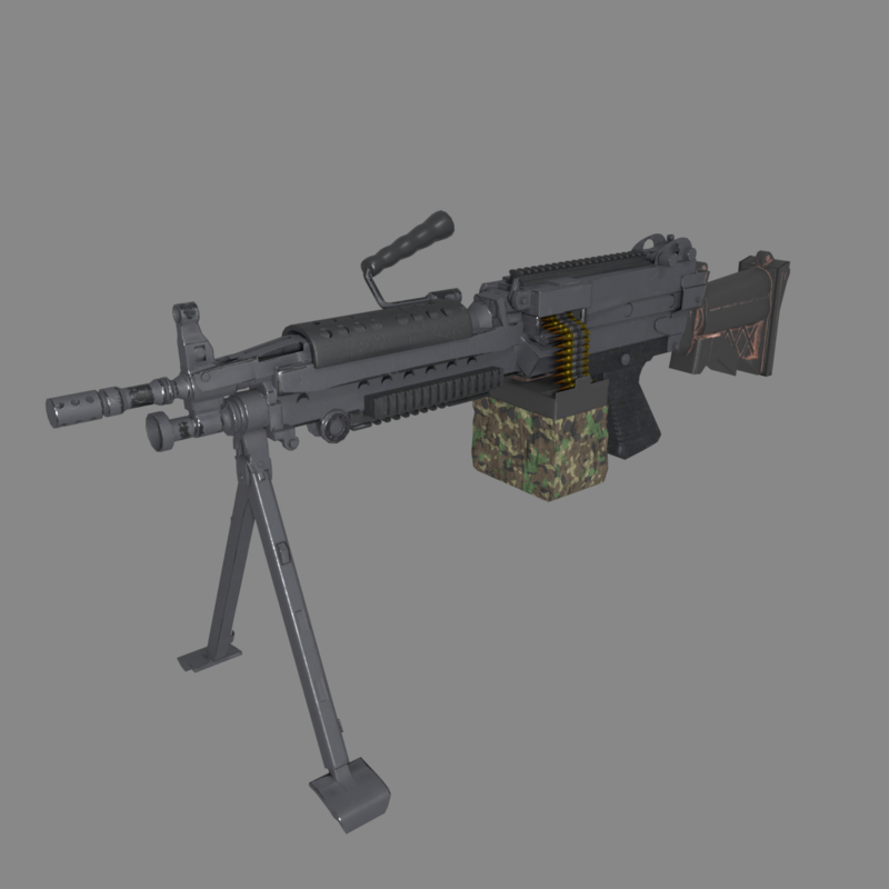 3D m249 weapon model - TurboSquid 1345053