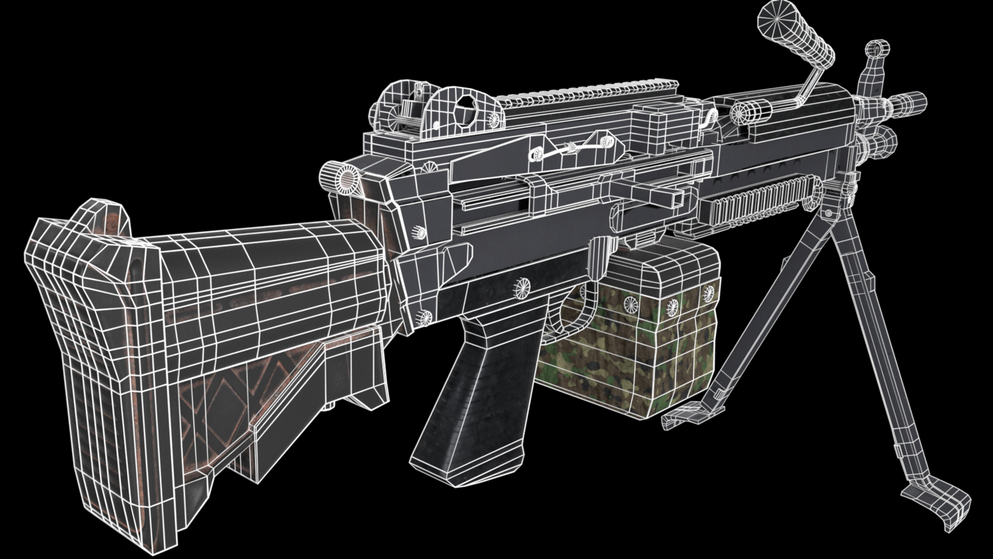3D m249 weapon model - TurboSquid 1345053
