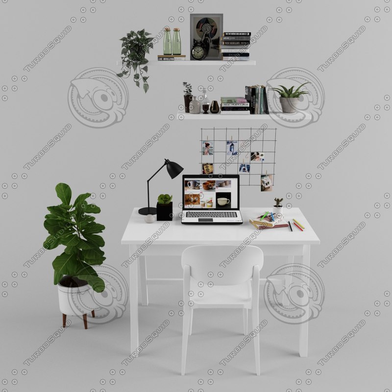 Work table 3D model - TurboSquid 1344867