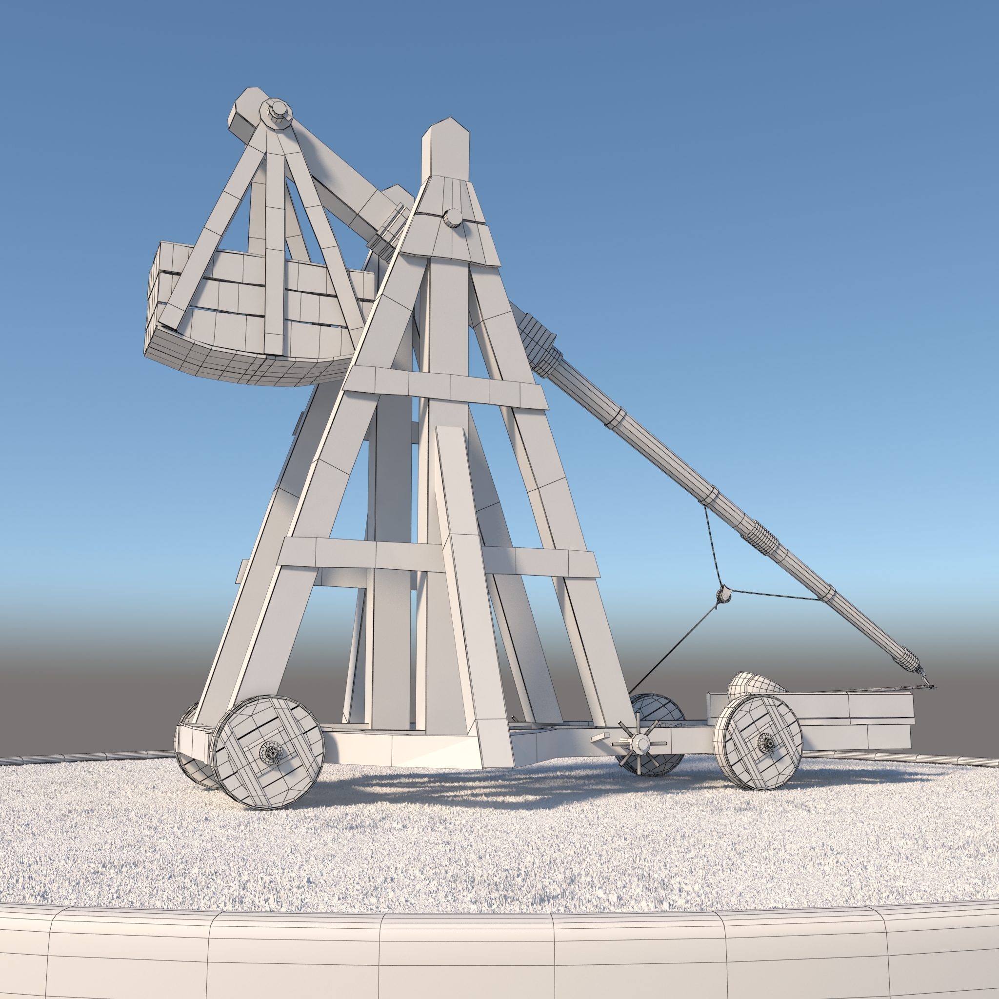 3D medieval catapult model - TurboSquid 1344898