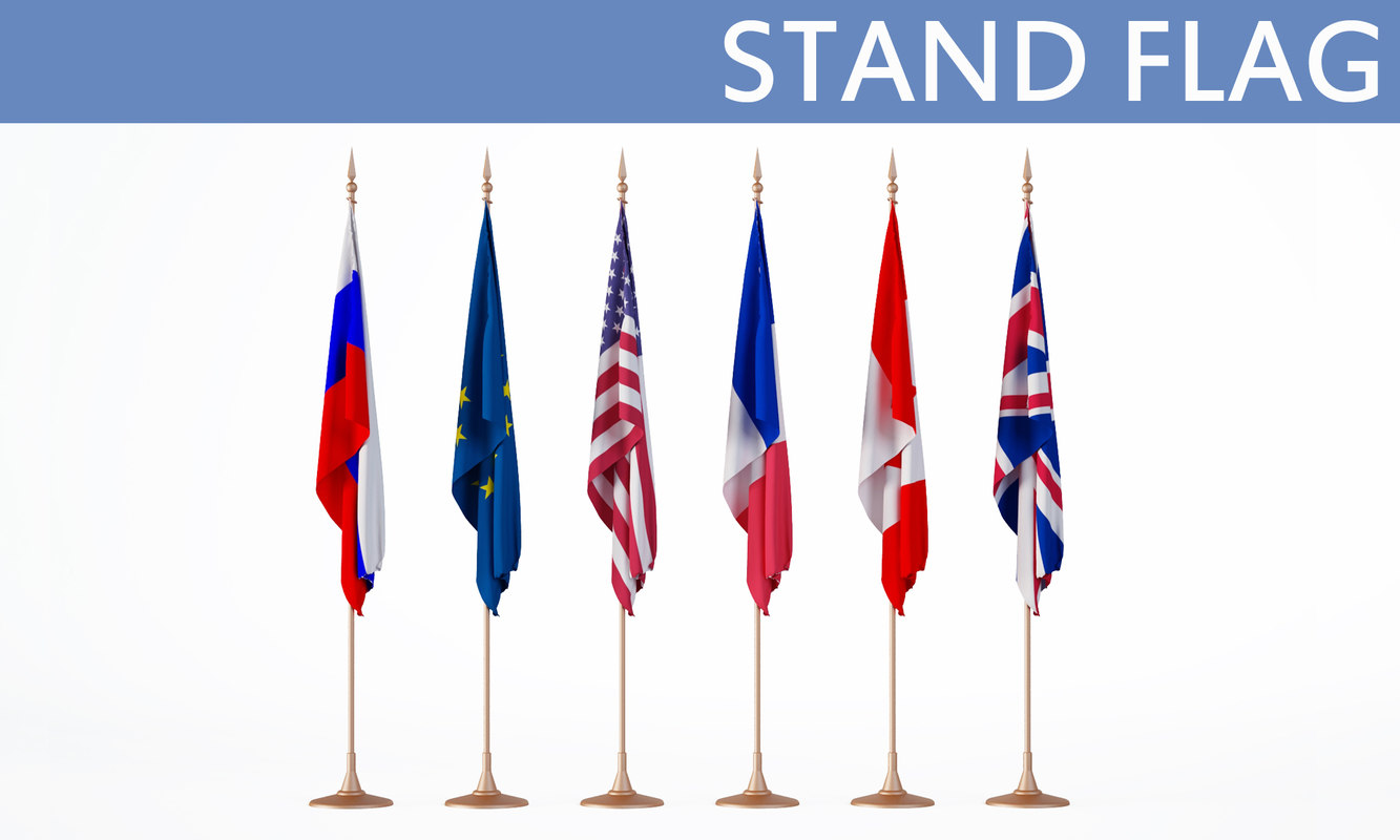 Flag stand 3D - TurboSquid 1345064