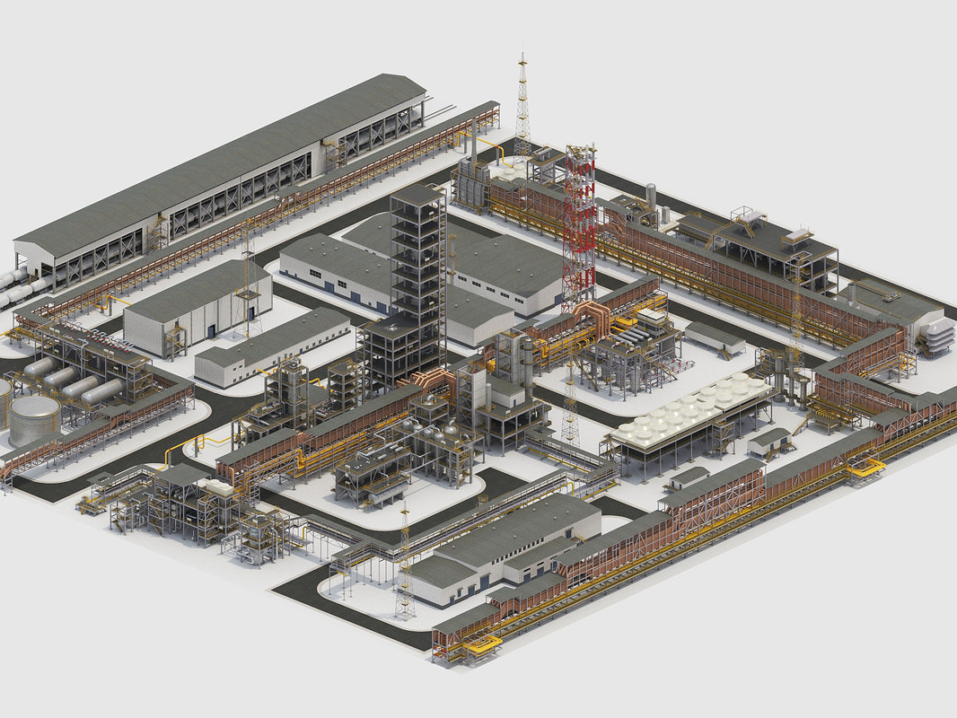 Factory kitbash 3D model - TurboSquid 1344345