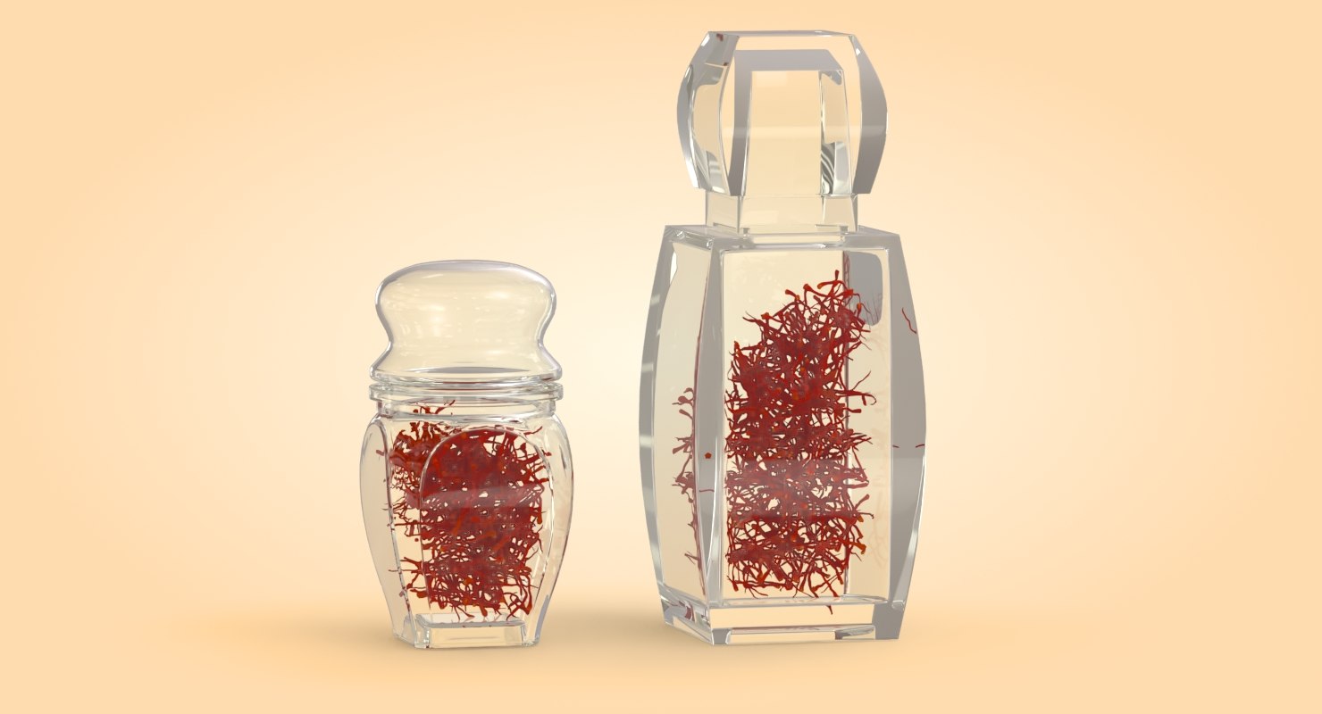 Beautiful crystal bottle saffron 3D - TurboSquid 1345174