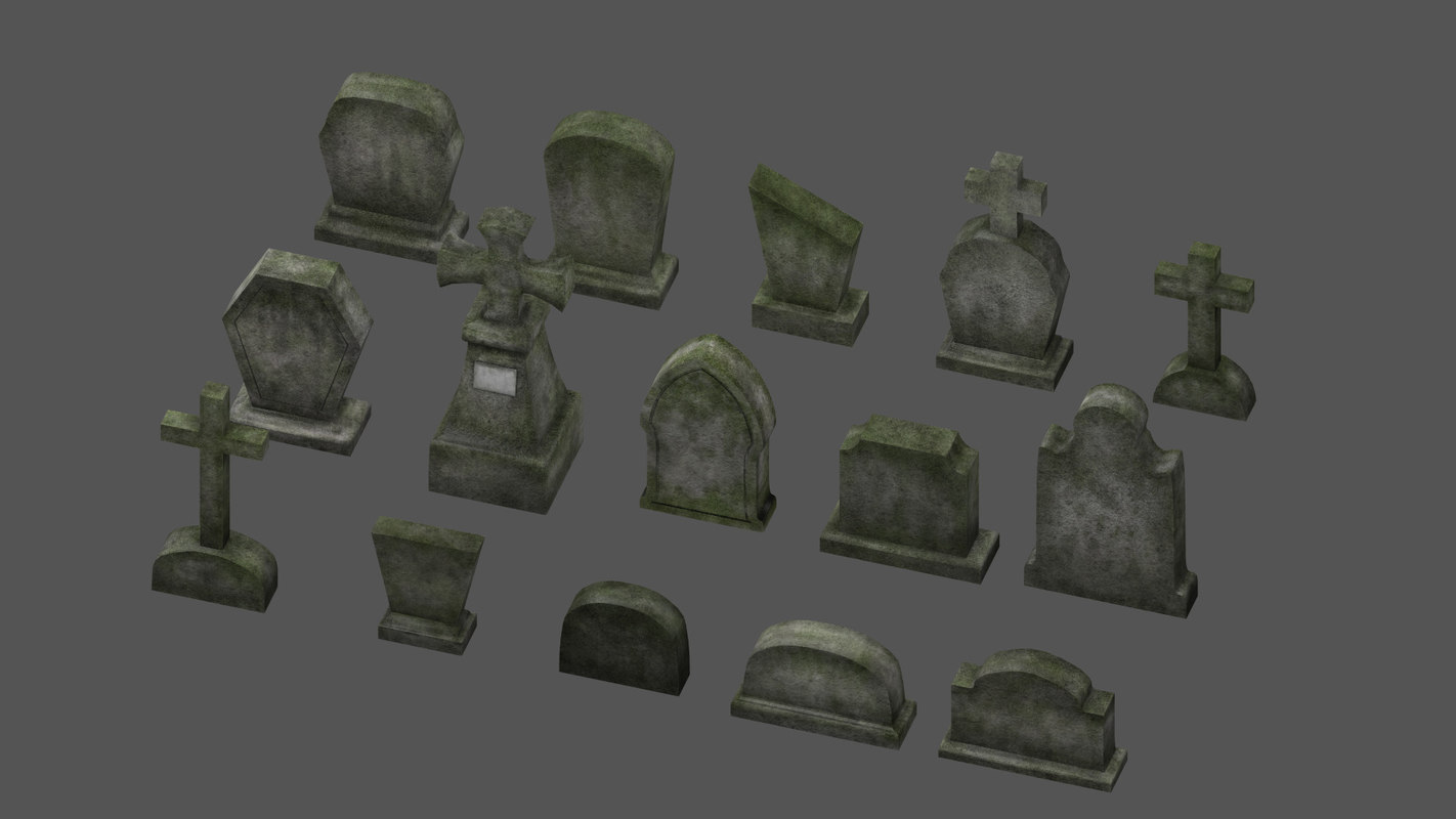 Graveyard tomb tombstone 3D model - TurboSquid 1345343