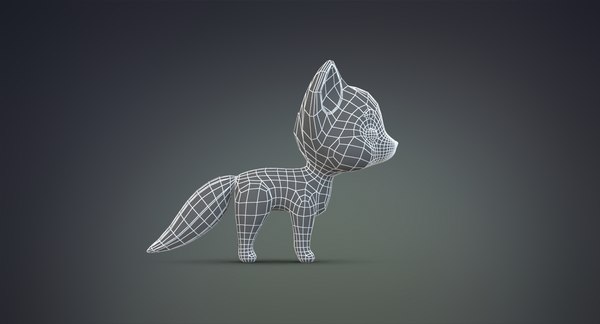 3D cute cartoon fox 2 model - TurboSquid 1345885
