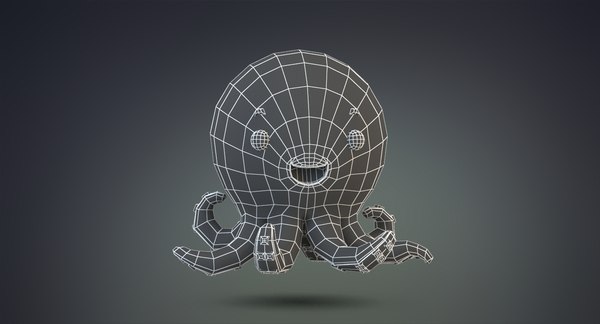 Cute cartoon octopus 3D - TurboSquid 1345873