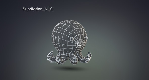 Cute cartoon octopus 3D - TurboSquid 1345873