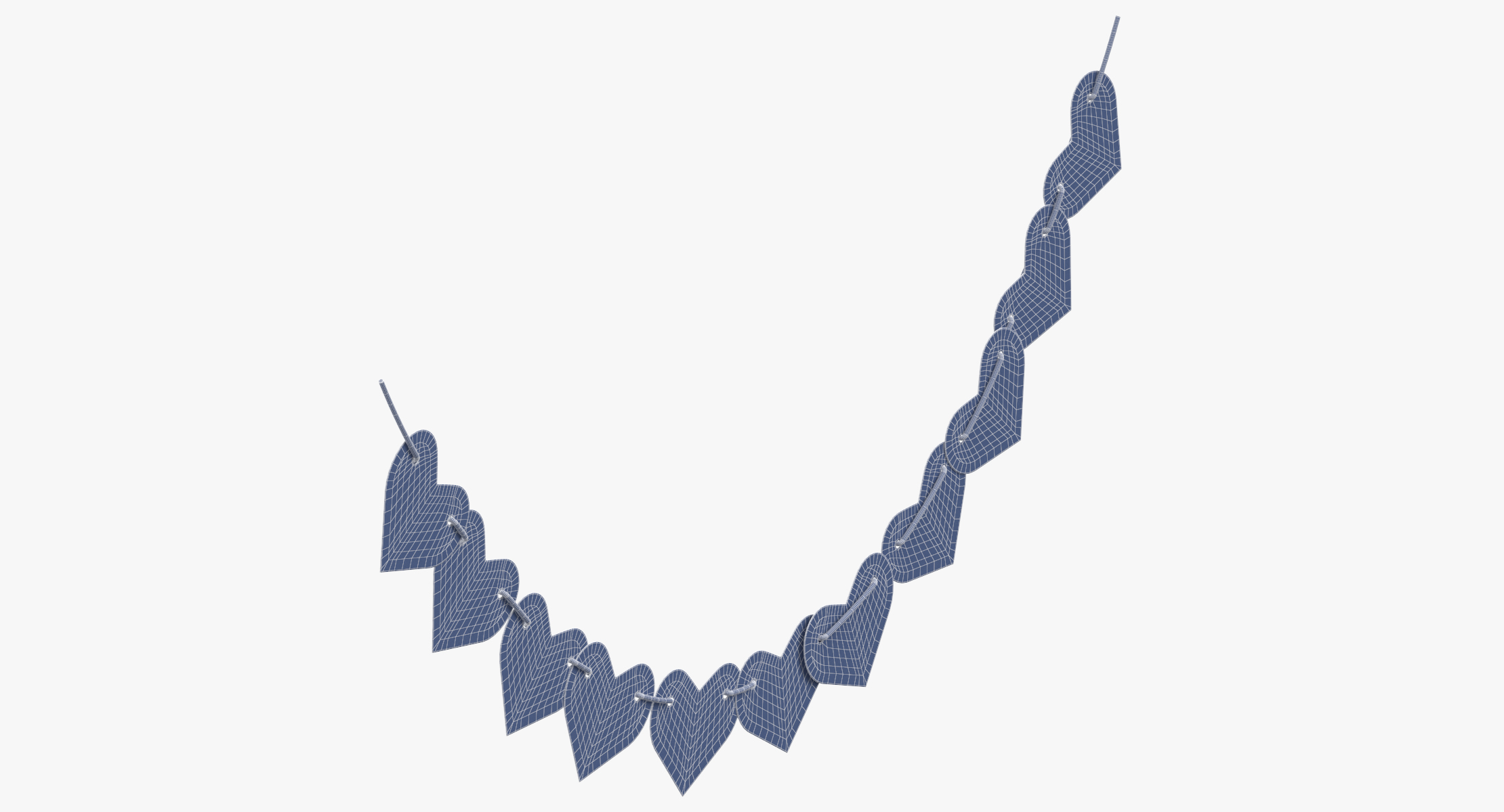 3D heart shaped garland 01 model - TurboSquid 1346281