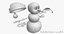 Snowman snow man 3D model - TurboSquid 1346325