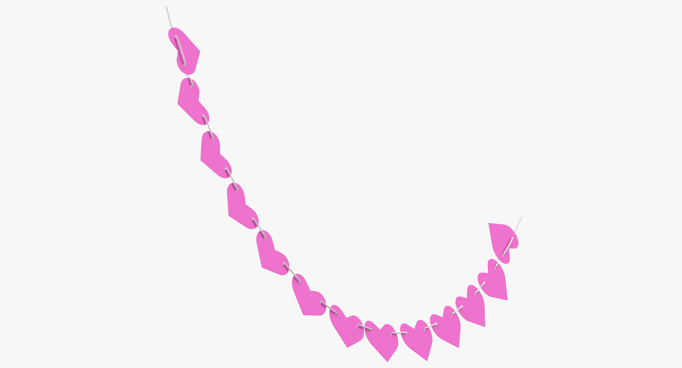 3D model heart shaped garland 05 - TurboSquid 1346287