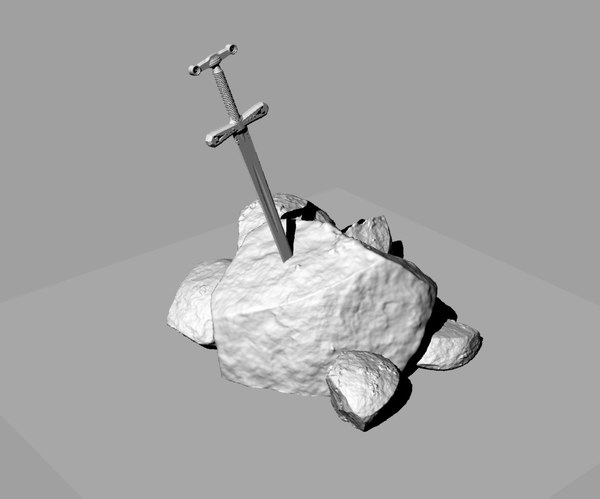 Free sword stone 3D model - TurboSquid 1346333