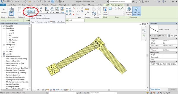 Building Revit Family Tactile Surface Braille