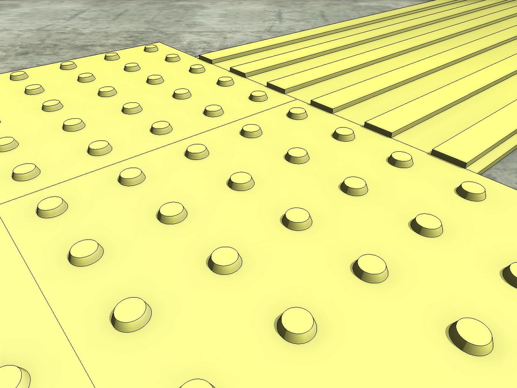 Building Revit Family Tactile Surface Braille