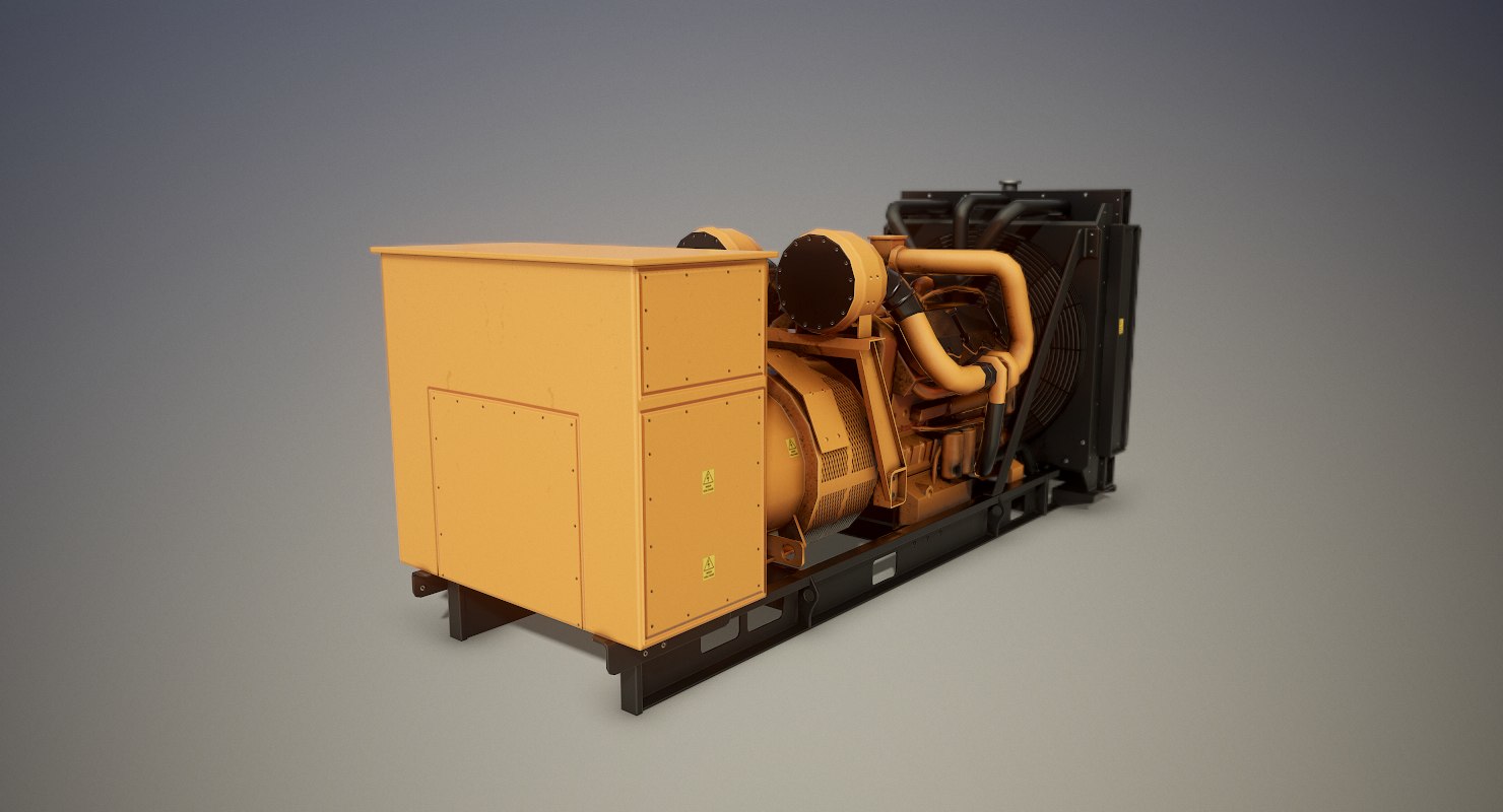 Diesel generator 3D model - TurboSquid 1346435